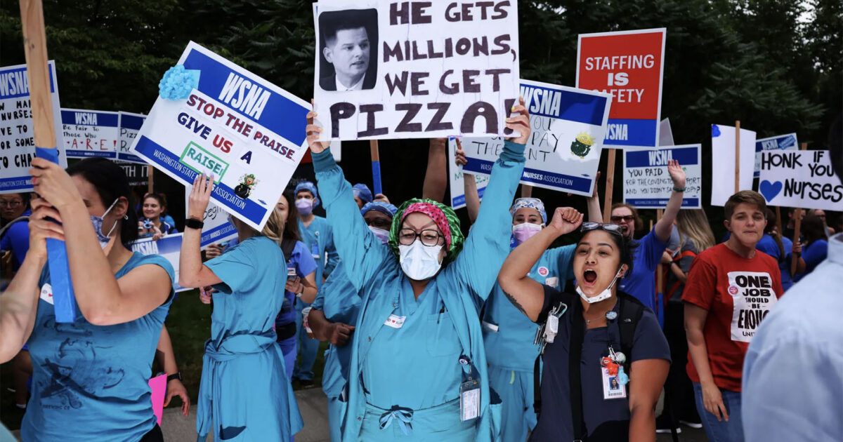 Nurses picket gets lots of media coverage - WSNA
